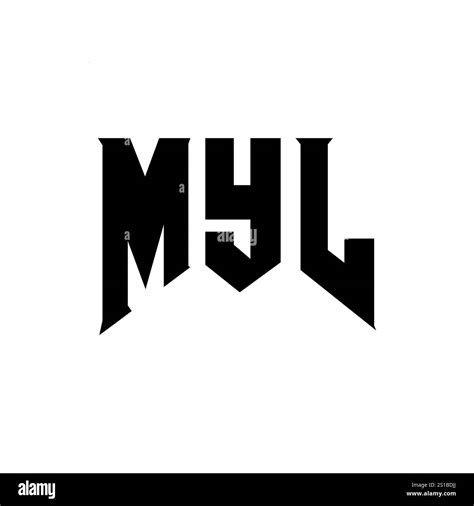 Myl Letter Logo Design For Technology Company Myl Logo Design Black And White Color Combination