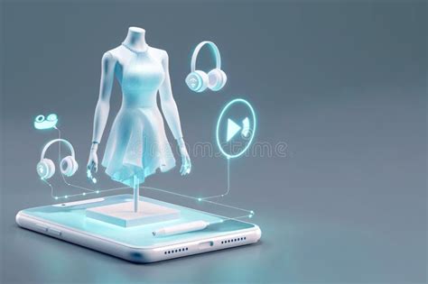 Online Shopping 3d Smartphone Mobile App Interface With Clickable