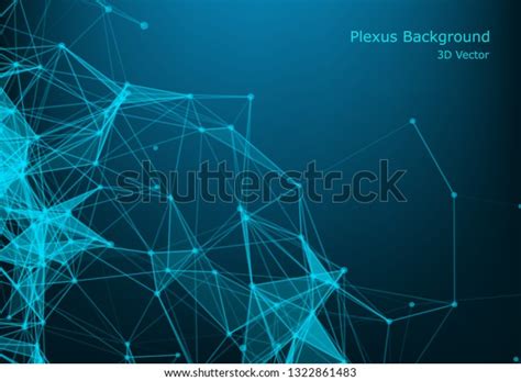 Abstract Plexus Background Connected Lines Dots Stock Vector Royalty Free 1322861483