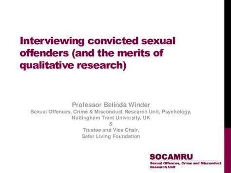 Pdf Interviewing Convicted Sexual Offenders And The Merits Of