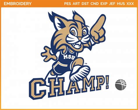 Montana State Bobcats Mascot Logo 2004 College Sports Embroidery