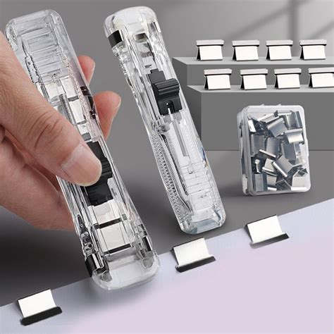 투명 푸시 클립 폴더 예비 클립 보충 클립 데이터 파일 정리 클립 학생 종이 클립 스낵 밀봉 바인더 클립 파일링 제품