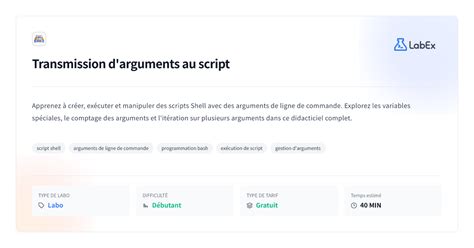 Maîtrise Des Arguments De Script Shell Des Bases à Lutilisation