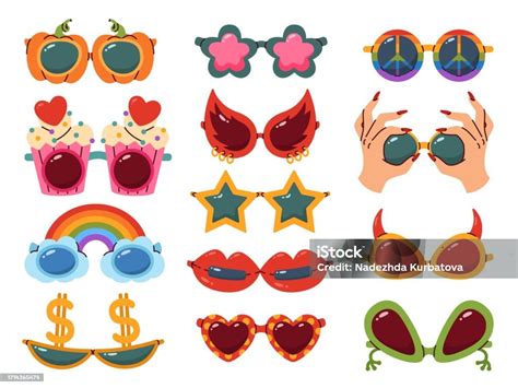 Cartoon Party Glasses Funny Sunglasses Psychedelic Retro Optical Accessories Carnival Hippy