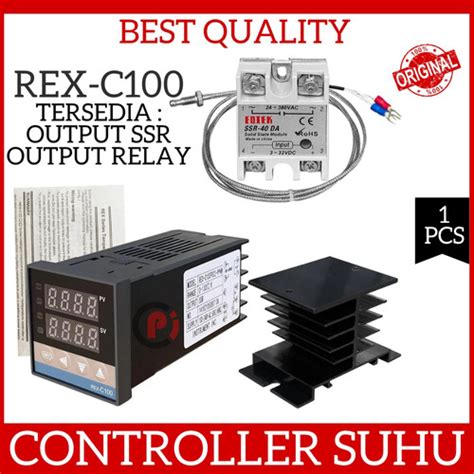 Jual REX C100 Temperature Digital PID Controller Sensor Suhu SSR RELAY REX C100 SSR Kota