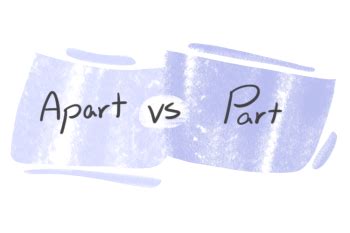 Apart Vs Part In The English Grammar LanGeek