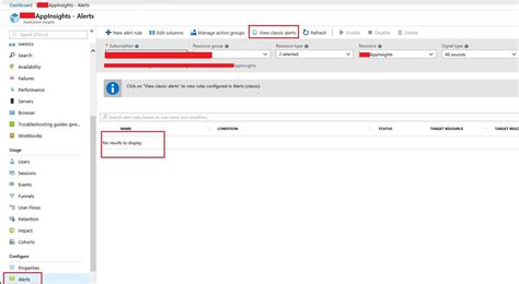 Azure Where Is This Alert Defined Alert Average Server Exceptions Stack Overflow