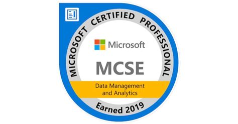 Mcse Data Management And Analytics — Certified 2019 Was Issued By