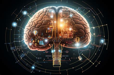 Human Brain And Artificial Intelligence Concept Big Data Processing