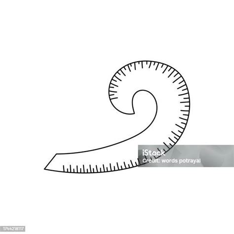 손으로 그린 아이들 만화 벡터 그림 프랑스어 곡선 흰색 배경에 격리 공예에 대한 스톡 벡터 아트 및 기타 이미지 공예