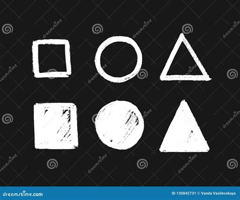 Geometric Shapes Set Vector Hand Drawn Illustration Stock Vector Illustration Of Icon