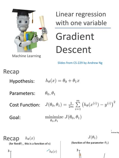 Linear Regression With One Variable Gradient Descent Pdf Algorithms Statistics