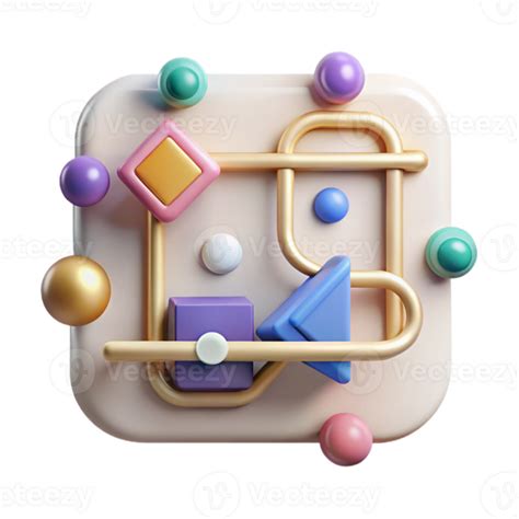 Wonderful Abstract Simplified Subway Map Design Cutout For