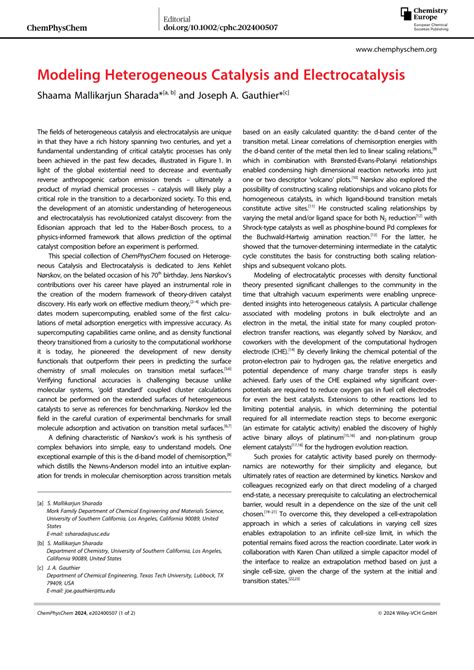 Modeling Heterogeneous Catalysis And Electrocatalysis