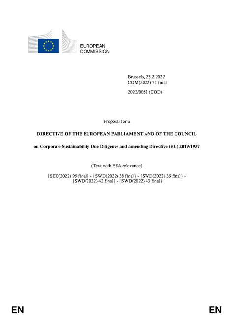 Csr Directive Dit Is Een Document Over Een Voorstel Van De Eu Over Het Wel Of Niet