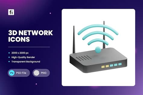 Premium Psd 3d Icon Illustration Modem Router