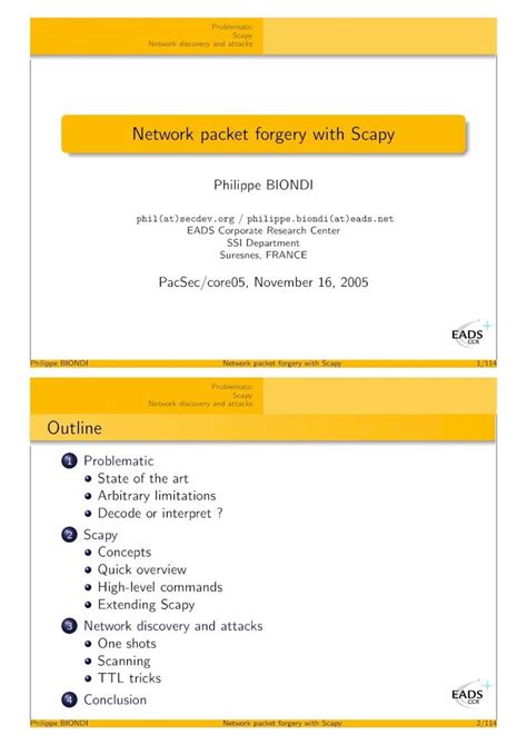 Pdf Network Packet Forgery With Scapy · Pdf Fileproblematic Scapy