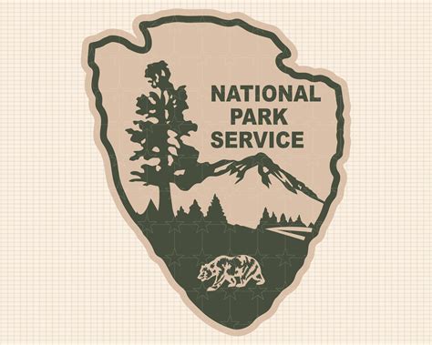 National Park Service Emblem Arrowhead Cricut Cut Files Behance