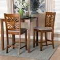 Baxton Studio Olympia Modern Grey Fabric And Walnut Brown Finished Wood