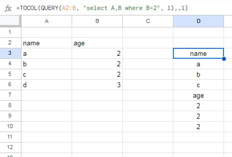 Is It Possible To Show Query Results In Vertical On Google Sheet Or Way