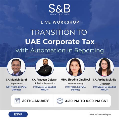 learn about uae corporate tax with sandb consulting ca pradeep gujaran posted on the topic