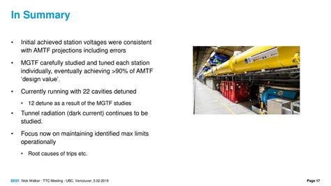 Summary Of The Maximum SCRF Voltage In XFEL Ppt Download