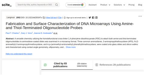 Fabrication And Surface Characterization Of Dna Microarrays Using Amine And Thiol Terminated