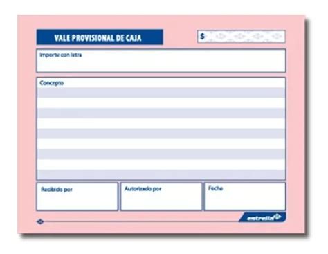Block Vale Provisional De Caja Estrella C50 Hojas Mercadolibre