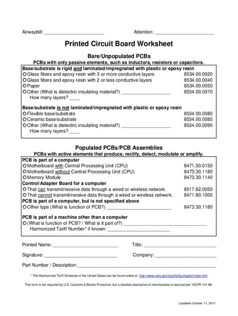 Pcb Worksheet Fill Out And Sign Online Dochub
