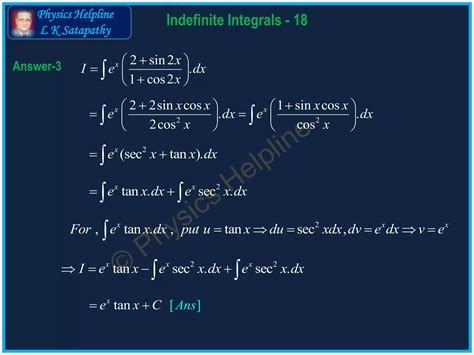 Indefinite Integral 18 Ppt
