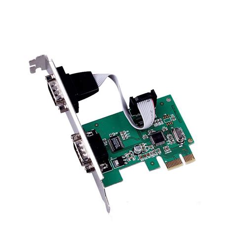 PCI E PCI To Dual Serial DB RS Express Serial Controller Adapter Card For Win XP Linux