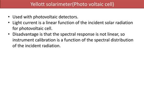 Solar Radiation Measurement PPTX