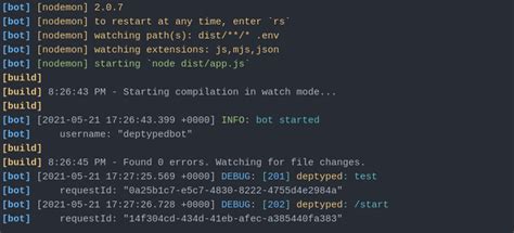 Github Deptyped Telegraf Template Telegraf Js Bot Starter Template