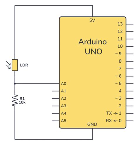 Arduino Light Sensor Circuit And Code Example