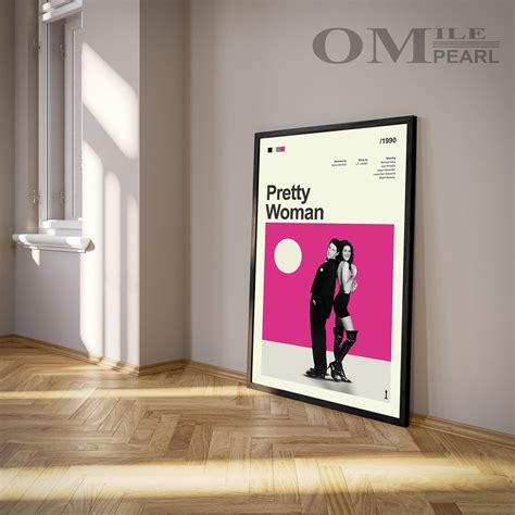 Mid Century Modern Pretty Woman Movie Poster Retro Movie Print Modern