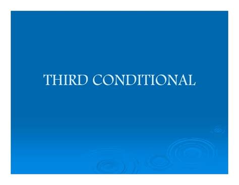 Third Conditional Pdf