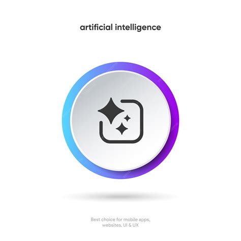 Premium Vector Generate Ai Button Symbol Artificial Intelligence Sign