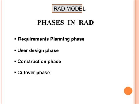RAD Model Prototyping Of Software Engineering PPTX Operating Systems Computer Software