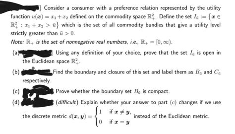 Solved Consider A Consumer With A Preference Relation