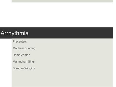 Detection Of Arrhythmia Pptx