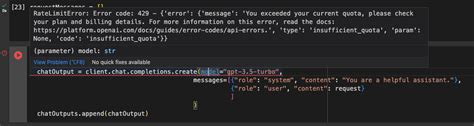 how to fix the openai api key error “you exceeded your current quota