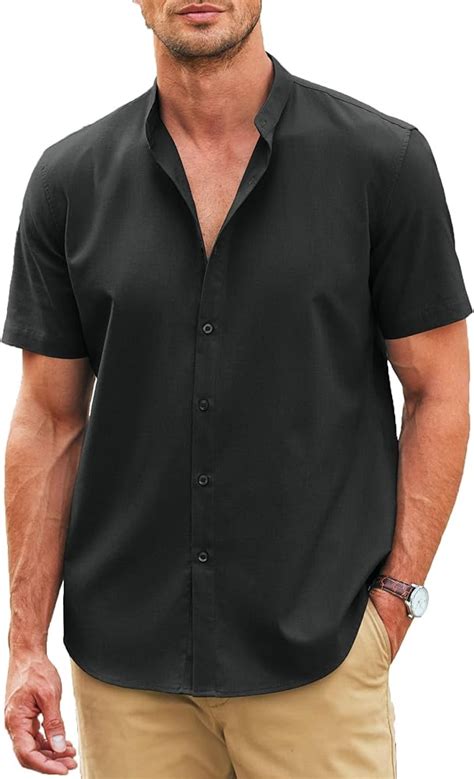 Black Linen Shirts For Men