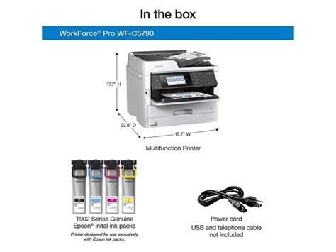 Impresora Epson Multifuncion Workforce Pro Wf Wifi Red Doble