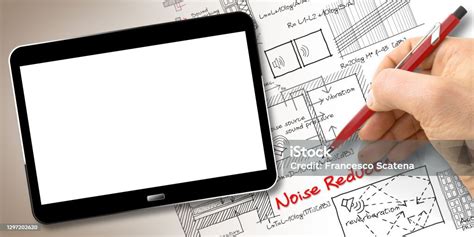 Rumus Tentang Pengurangan Kebisingan Dalam Bangunan Gambar Konsep Dengan Render 3d Tablet