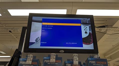 Some Menu Thing On A Jml Screen At Tescos Rpbsod