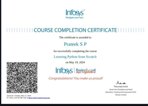 Prateek Sp On Linkedin I Am Happy To Share That I Had Got A Python Certificate