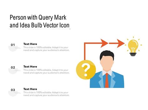 Person With Query Mark And Idea Bulb Vector Icon Ppt Powerpoint