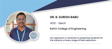 Kathir College Of Engineering Dr B Suresh Babu Hod Mech