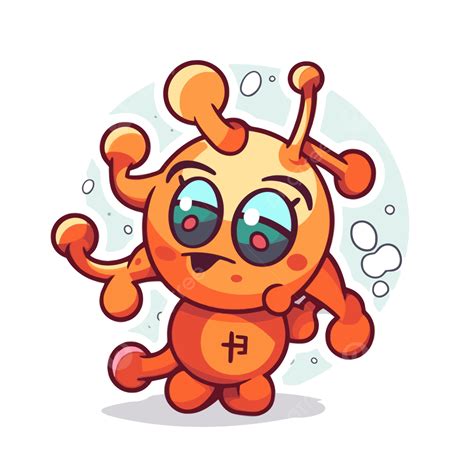 그의 눈에 공을 가진 오렌지 만화 캐릭터 클립 아트 벡터 고립 된 만화 번호 채권 스티커 디자인 상표 Png 일러스트 및 벡터 에 대한 무료 다운로드 Pngtree