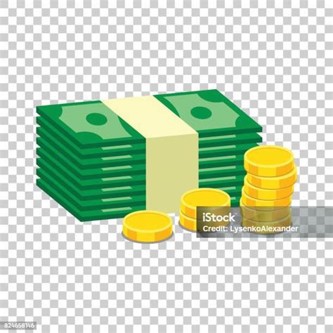 금화와 달러 현금의 누적 됩니다 격리 된 배경에 평면 디자인에서 벡터 일러스트 레이 션 대출에 대한 스톡 벡터 아트 및 기타 이미지 대출 통화 경제 Istock